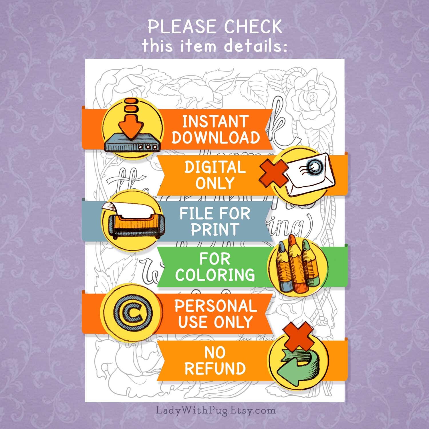 Persuasion Book Quote / Printable Colouring Page / Adult - Etsy