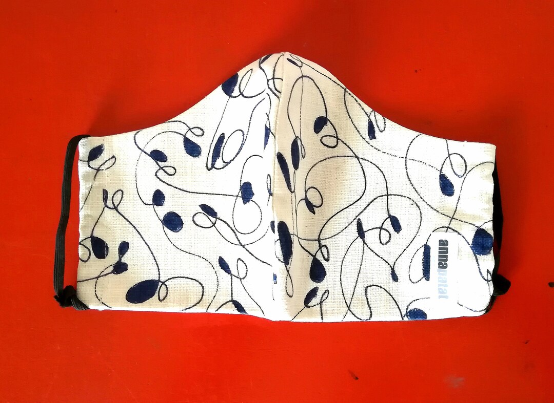 Going Loopy Face Mask Annapatat Hand Painted Washable Soft Cotton ...