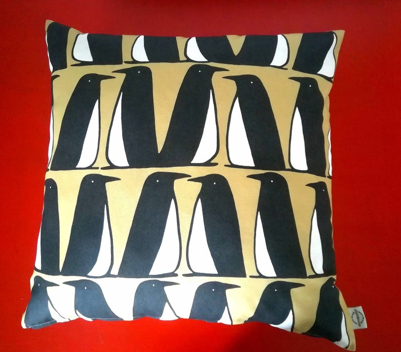 Pedro Penguin Colour Pollen Scion Fabric Cushion - Etsy