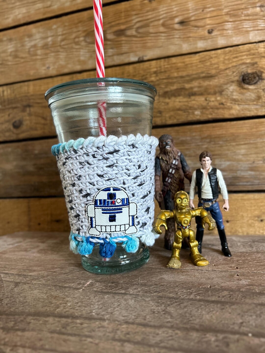 Cup/cozy/crochet/droid/robot/r2/d2/galaxy/jedi/star/wars/handmade/gift ...