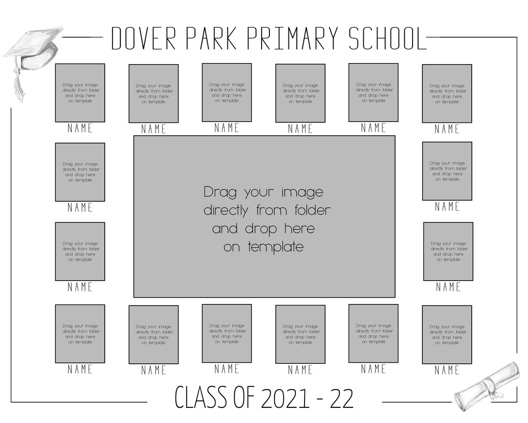 Class Photo Template School Photo Template School Digital - Etsy