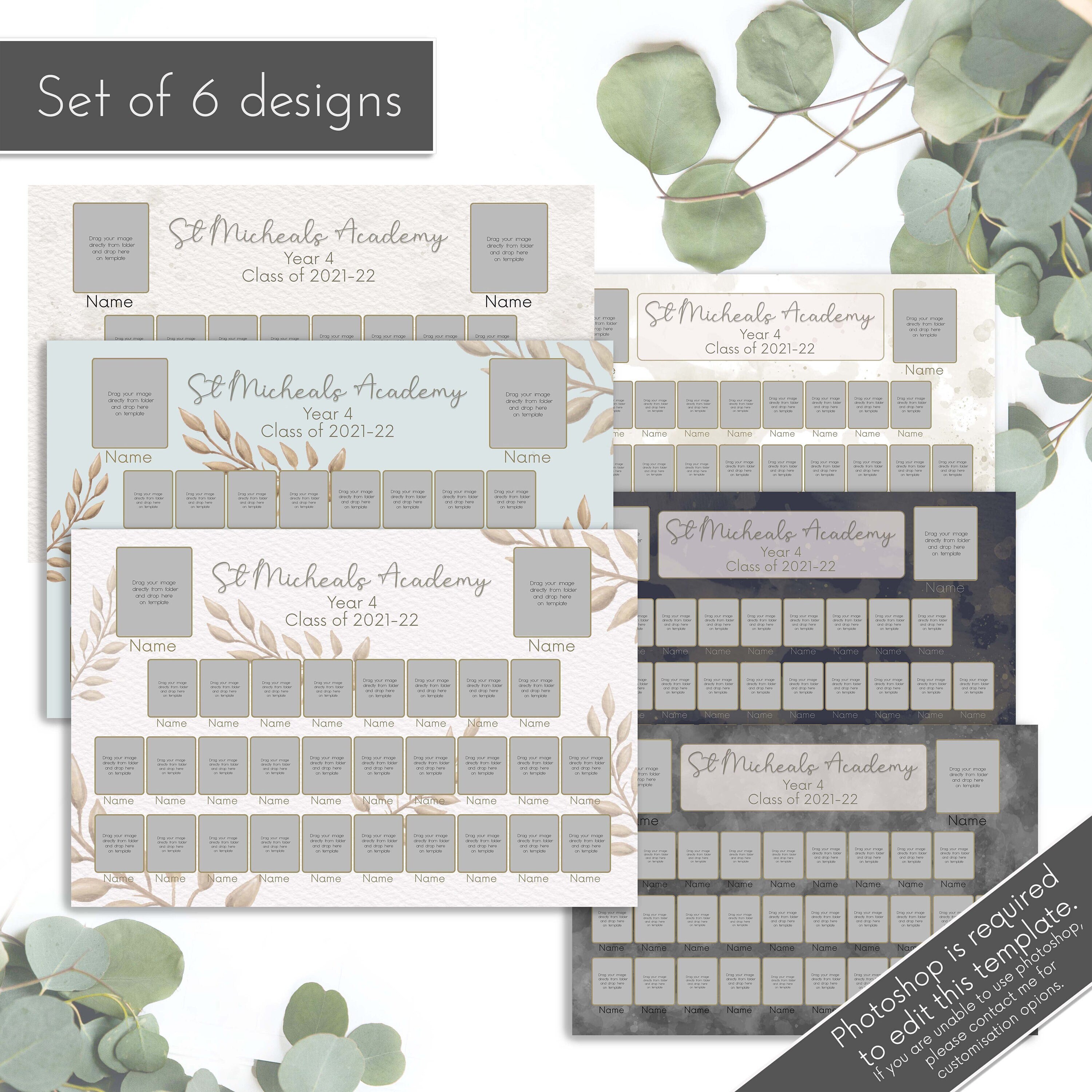 Class Photo Template, School Photo, Class of 2021, School Digital ...