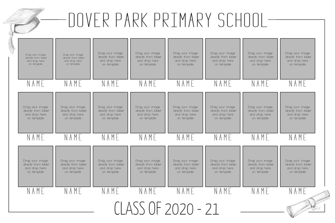 Class Photo Template Photo Template School Digital Class of - Etsy