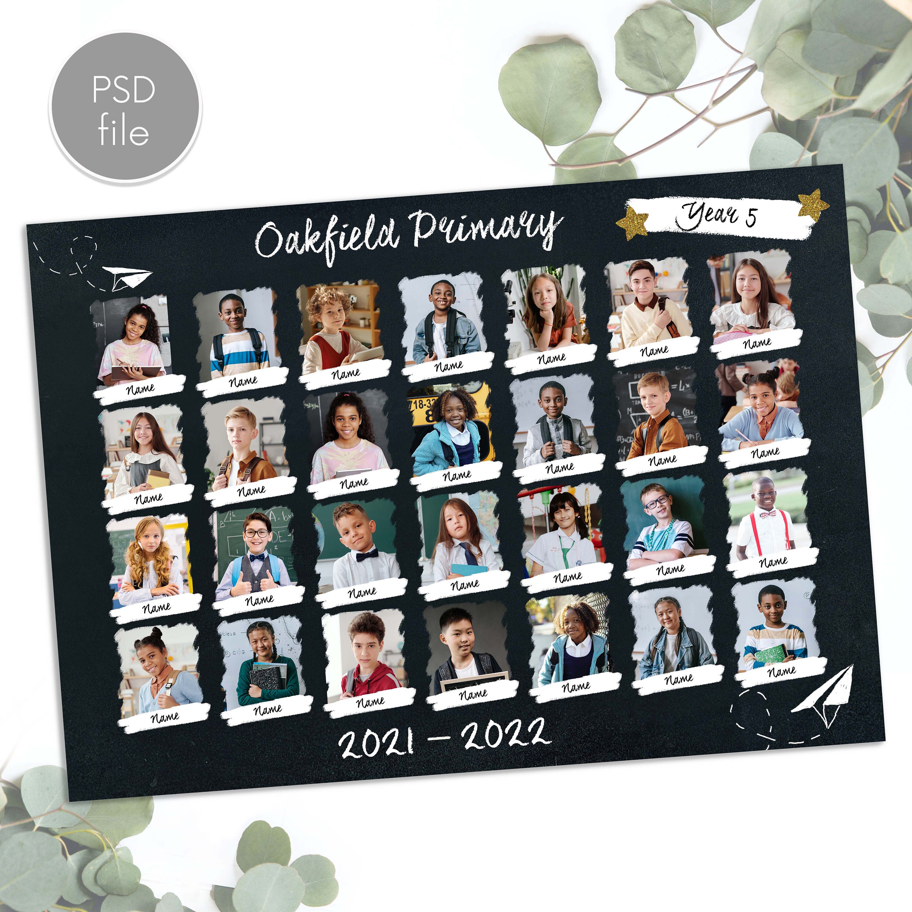 Class Photo Template, School Photo, Class of 2023, School Digital ...