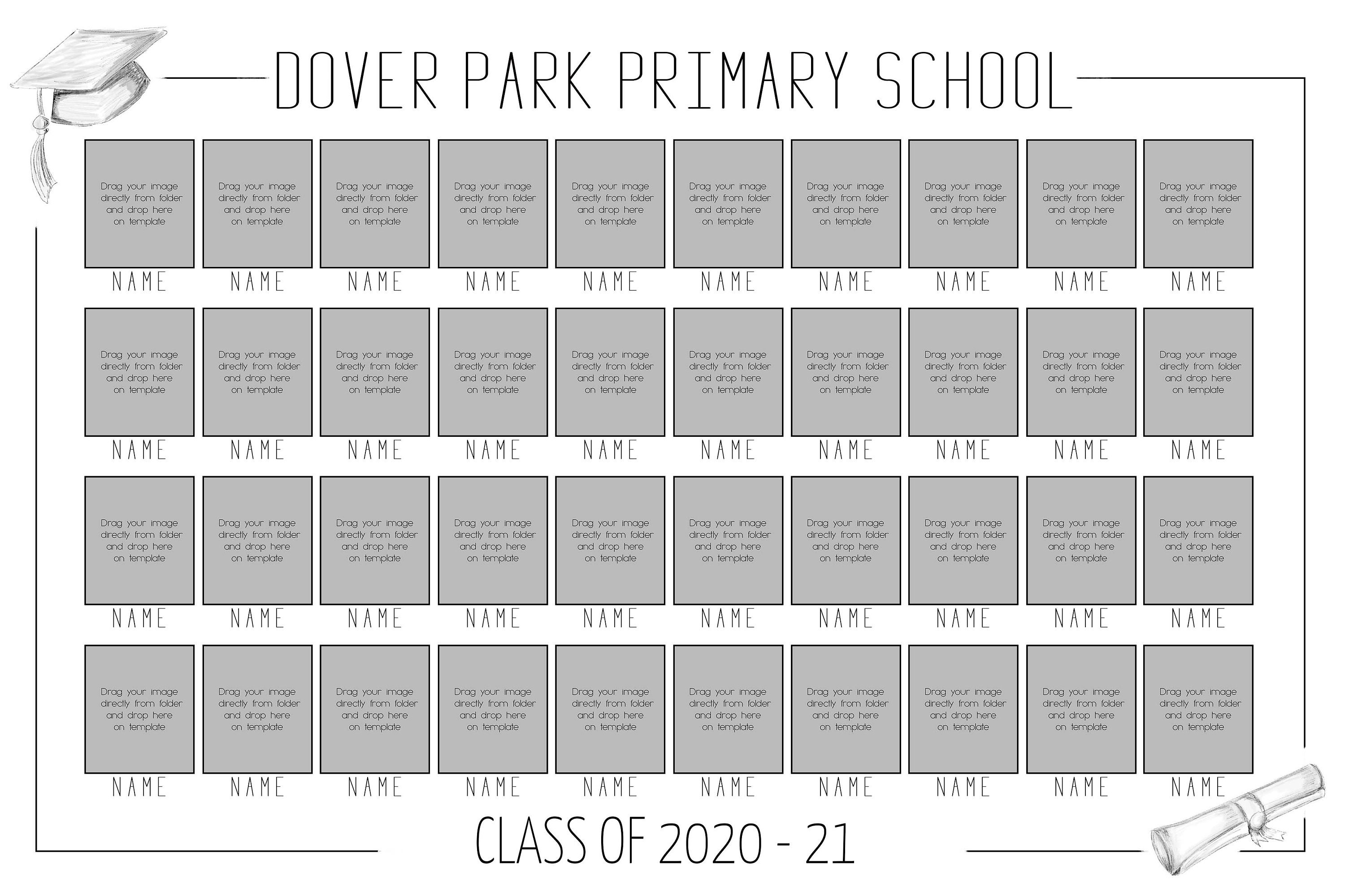 Class Photo Template School Photo Template School Digital | Etsy