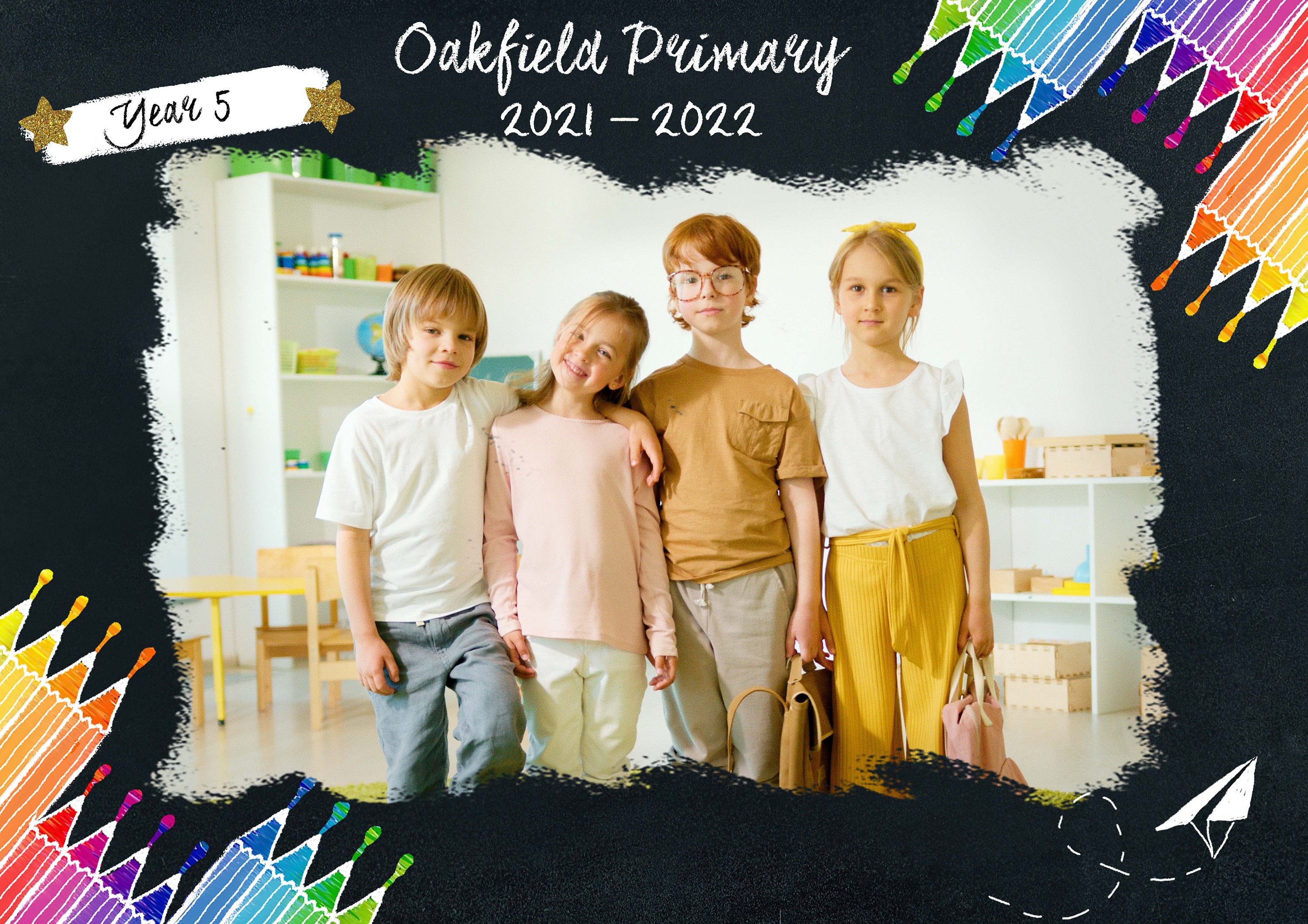 Class Photo Template, Set of 12 Designs, School Photo, Class Photos ...