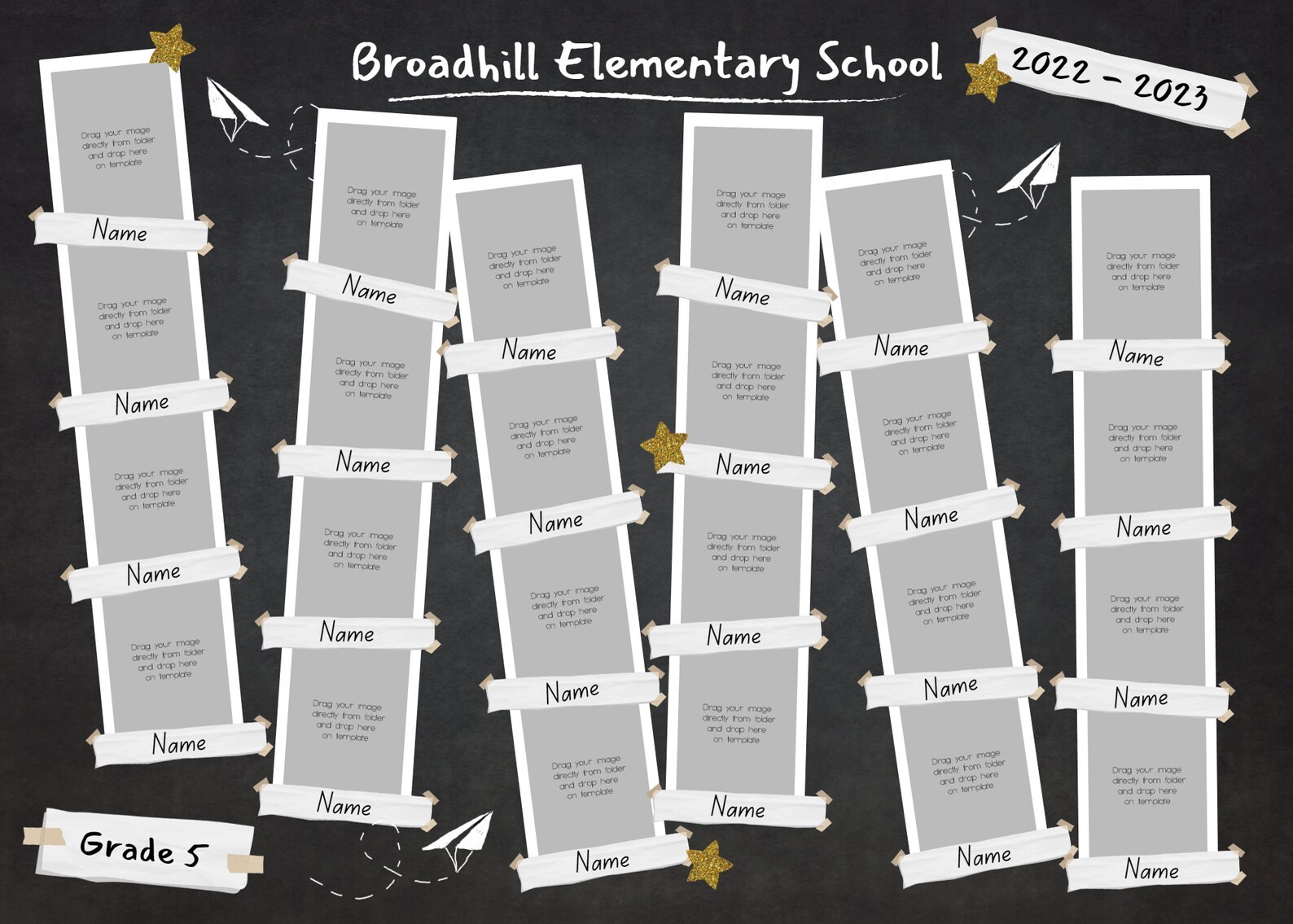 Class Photo Template, School Photo, Class of 2023, School Digital ...