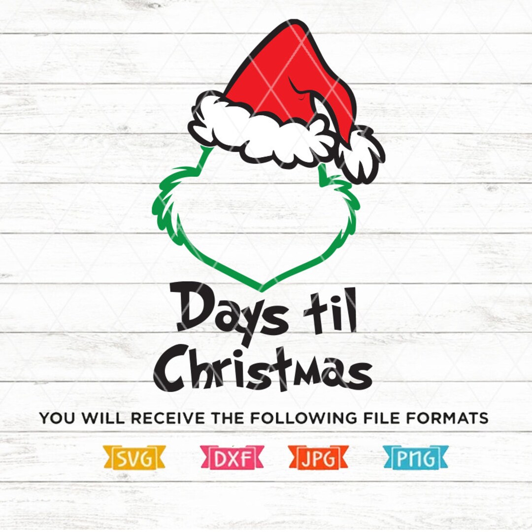 Christmas Countdown, Christmas Sign SVG, Holiday Clipart, Holiday Svg ...