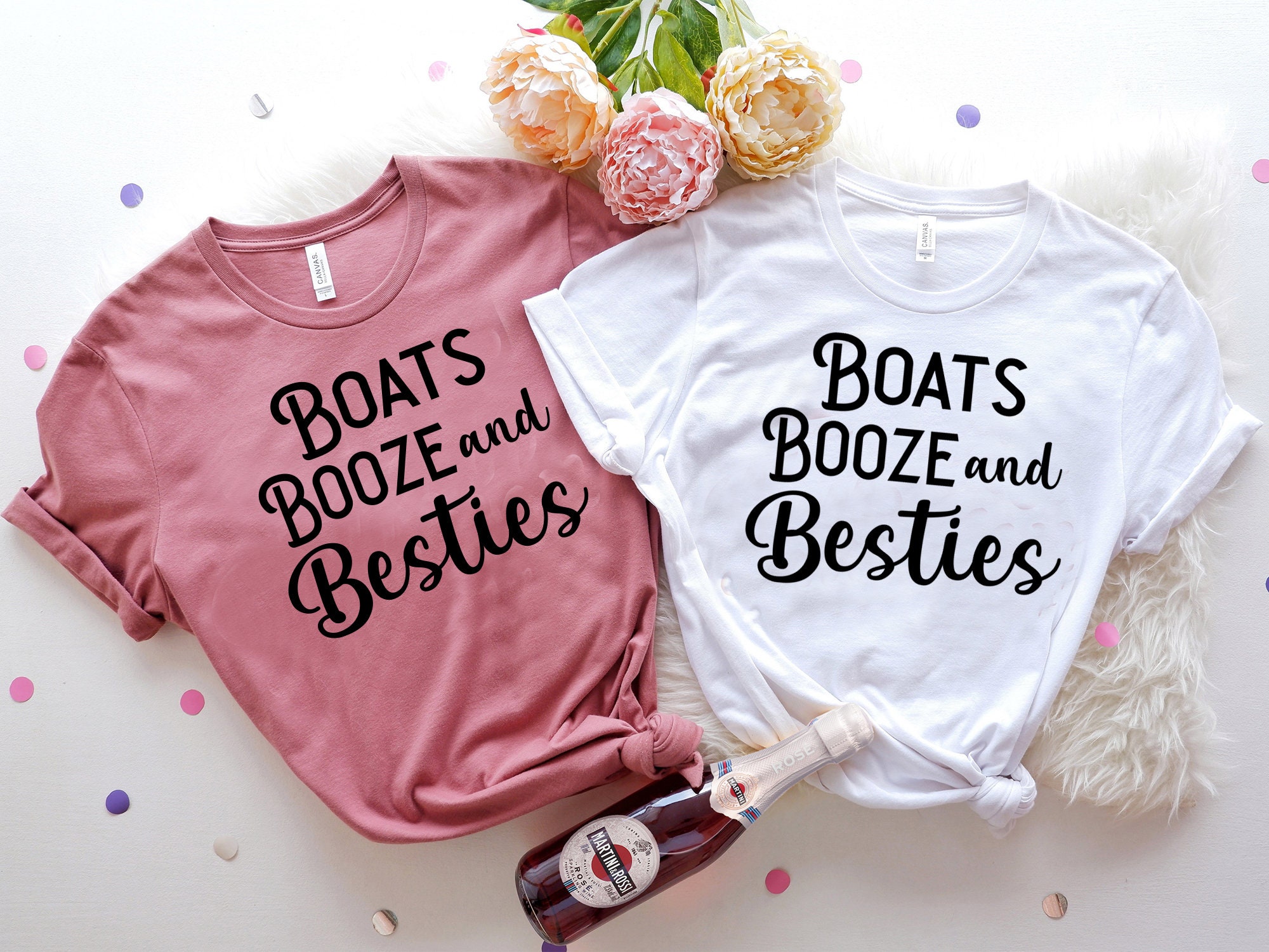Boats Booze and Besties Shirt Bachelorette Party Shirts - Etsy