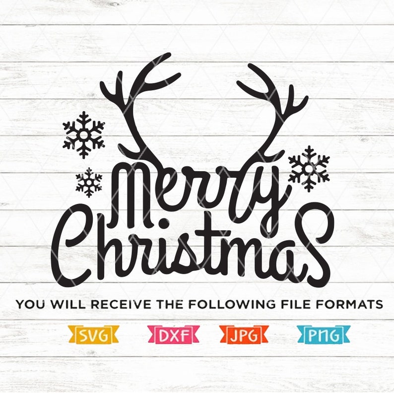 Merry Christmas Reindeer SVG Rustic Christmas SVG Reindeer - Etsy