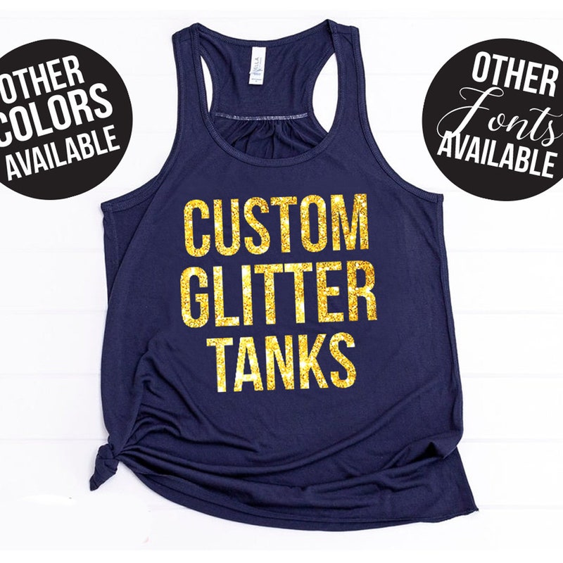 Glittery Tank Tops Women - Etsy