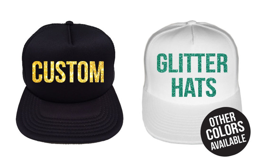 Custom Hats | Glitter Hats | Personalized Hats | Bachelorette Party ...