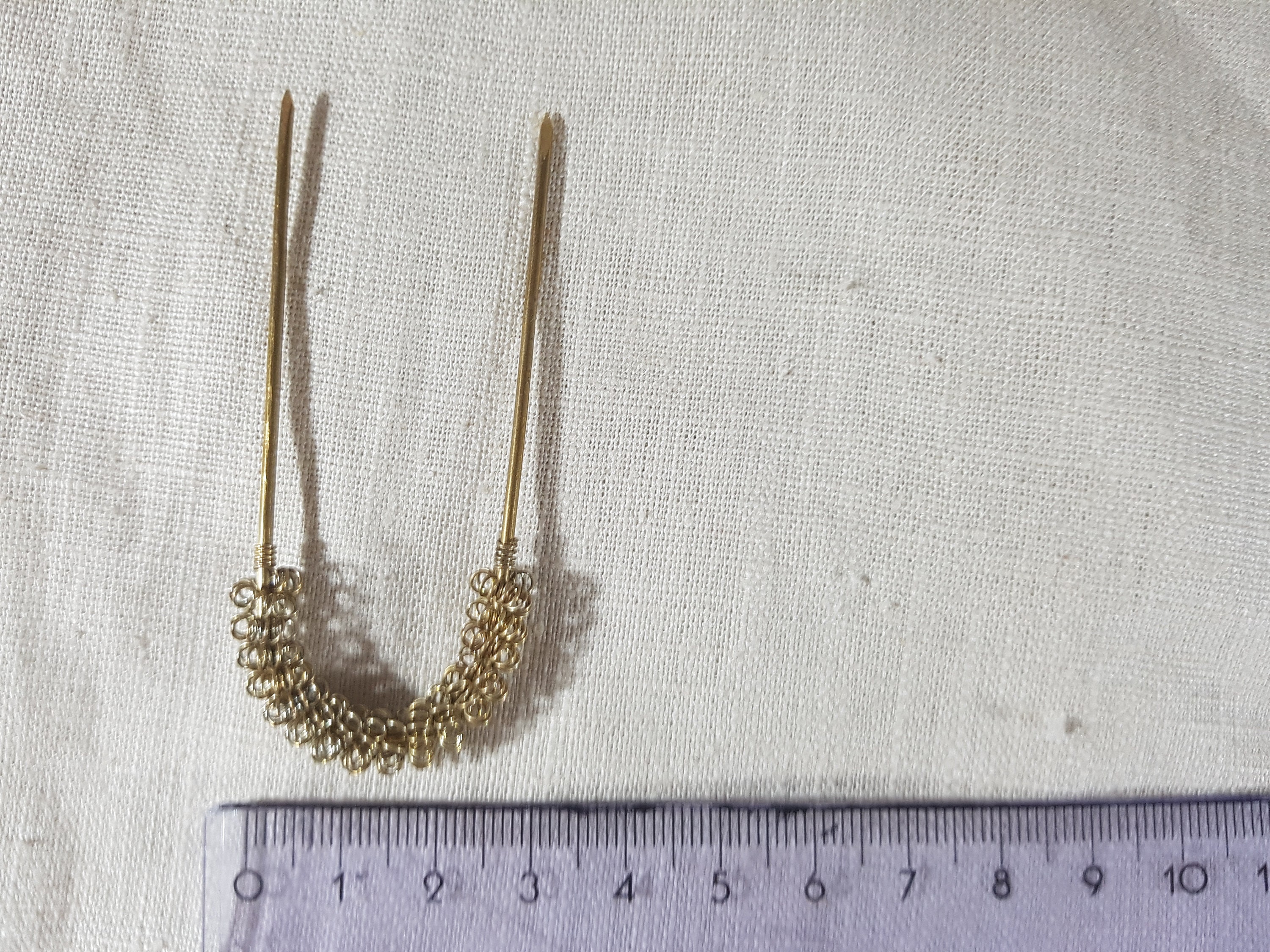 Medieval Brass Hair Pin, Larp Accessories, 14th Century Hairpin - Etsy