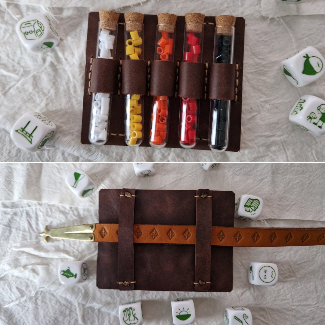 Leather Vial Holder Bottle Belt Pouch, Larp, Fantasy, Wizzard, Brown ...