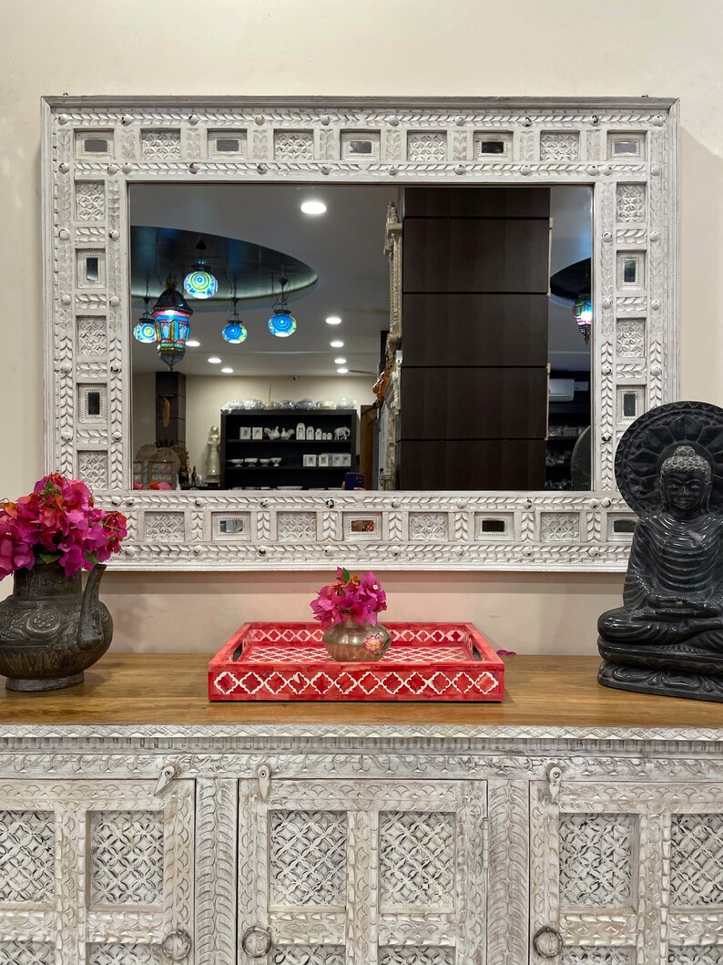 Hand Carved Wooden Frame & Damchiya Indian Furniture Vintage - Etsy