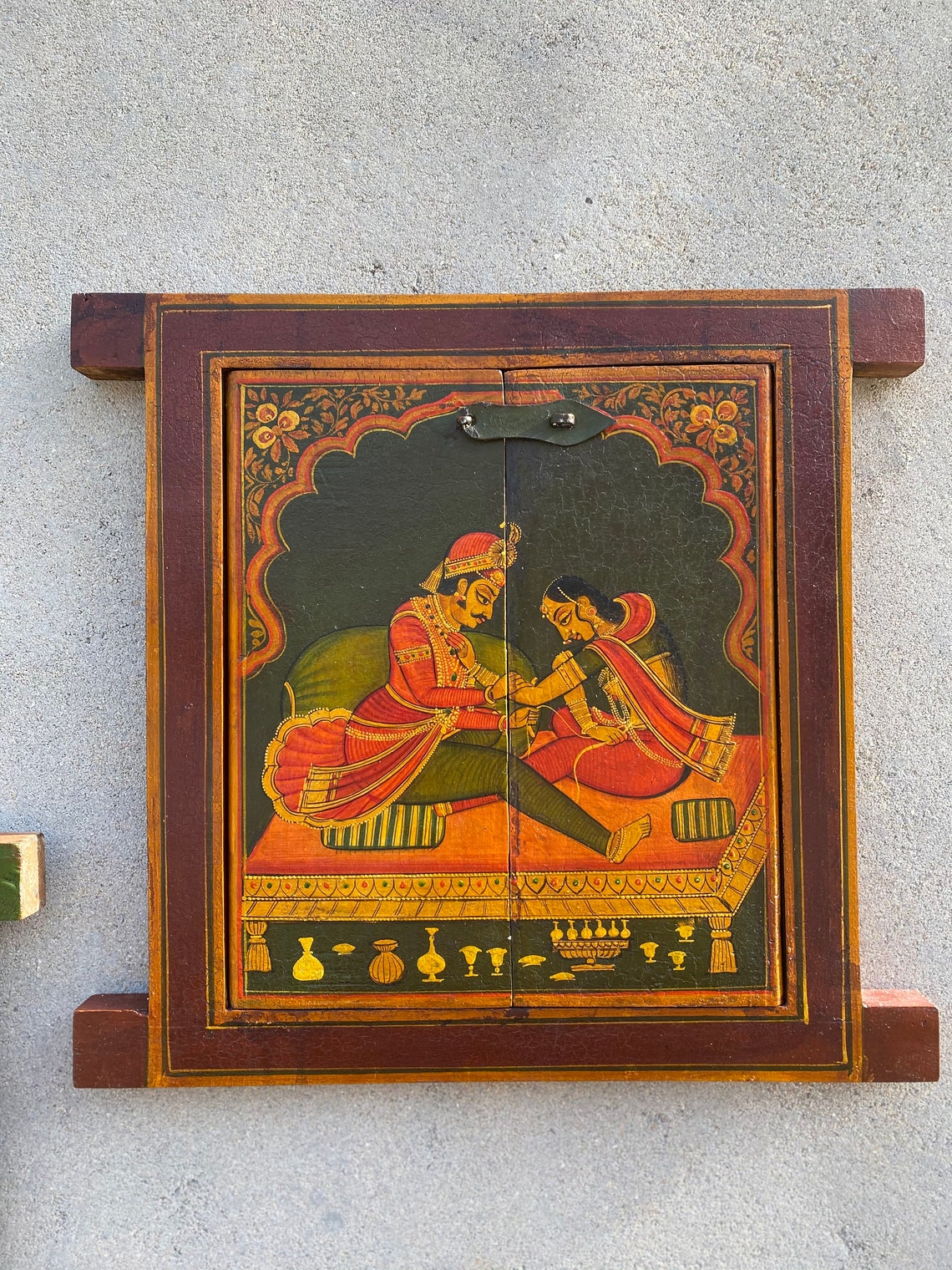 Hand Painted Wooden Window Indian Vintage Decorative Window - Etsy