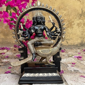 Six Headed Lord Murugan Brass Statue , Kartikeya Idol in Brass ...