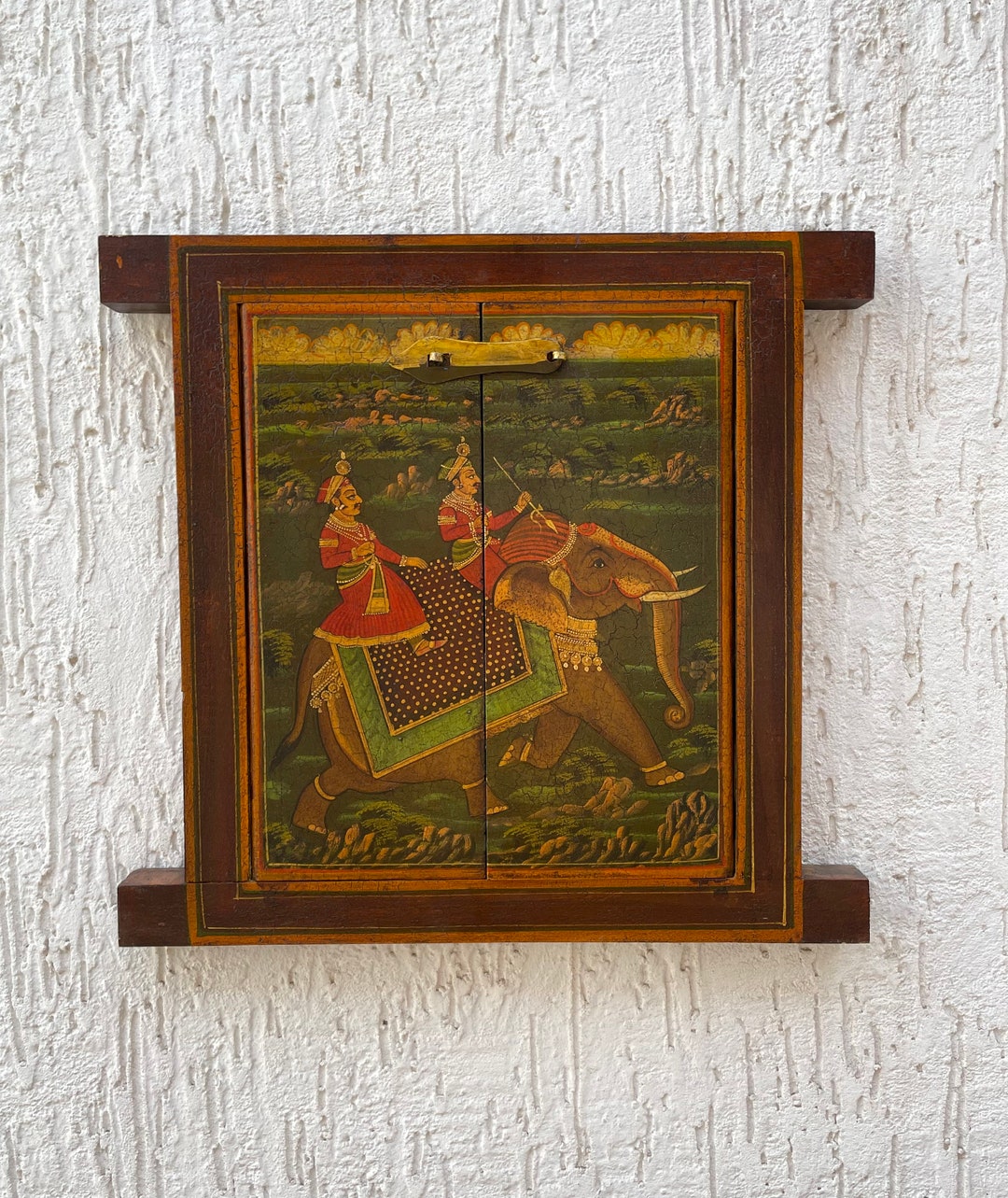 Hand Painted Wooden Window, Indian Vintage Decorative Window, Home ...