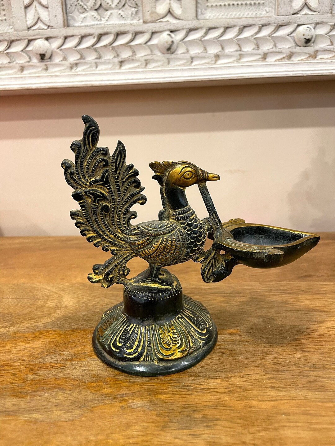 Bird Shaped Diya, Handmade Brass Oil Lamp, Diya for Home Decor ...