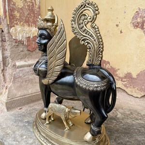Brass Kamdhenu Cow Statue, Holy Hindu Cow Sculpture , Brass Cow for ...