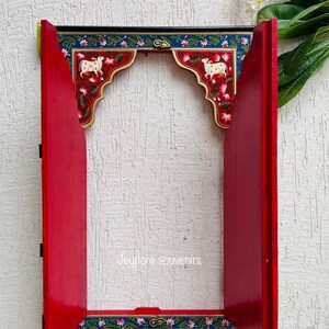 Wooden Window With Indian Miniature Painting, Hand Painted Pichwai ...