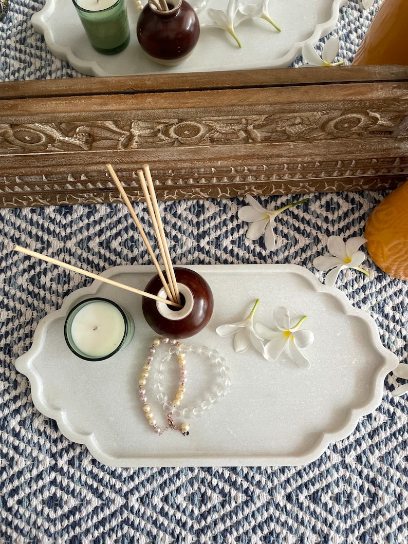 Pure White Marble Urli Decorative Flower Marble Plate - Etsy