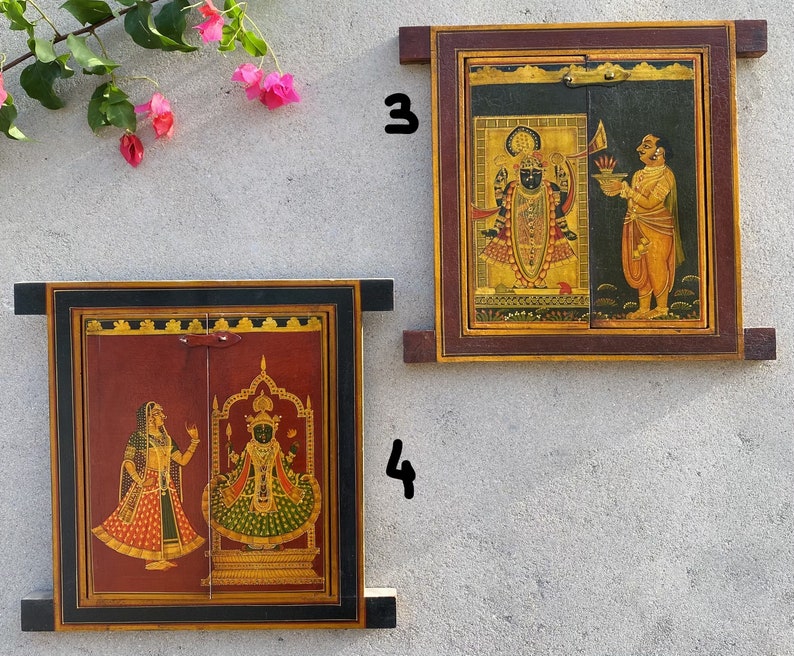 Hand Painted Wooden Window Indian Vintage Decorative Window - Etsy