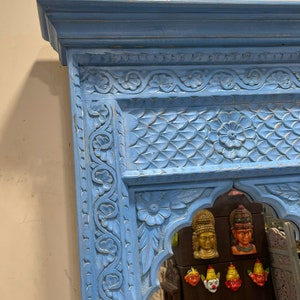 Indian Jharokha Mirror, Double Arch Frame, Handcarved Wooden Mirror ...