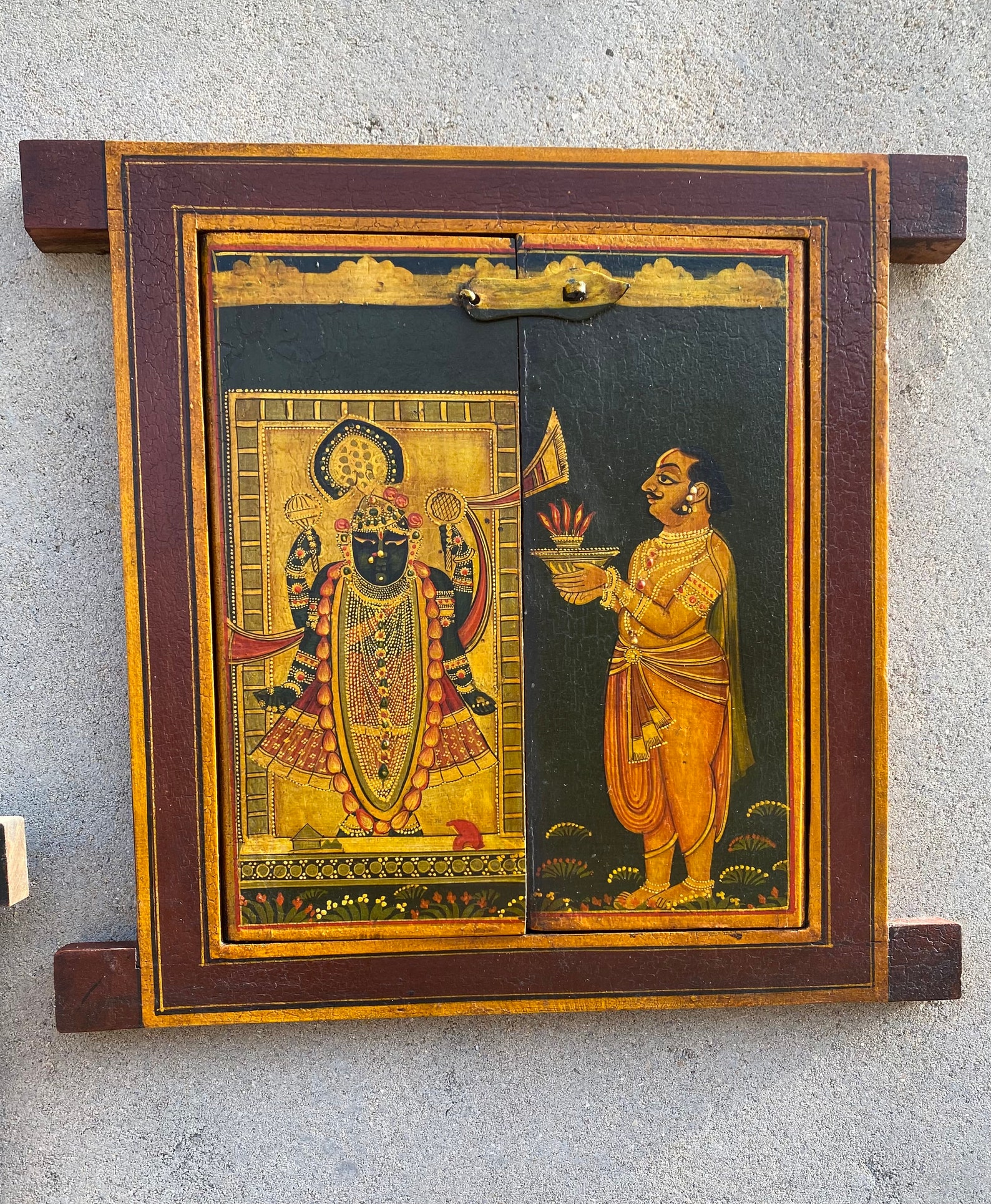 Hand Painted Wooden Window Indian Vintage Decorative Window - Etsy