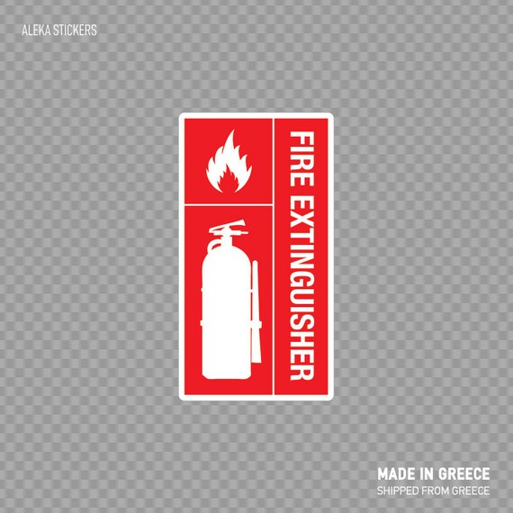 Decal Sticker Fire Extinguisher Sign Fire Protection District | Etsy