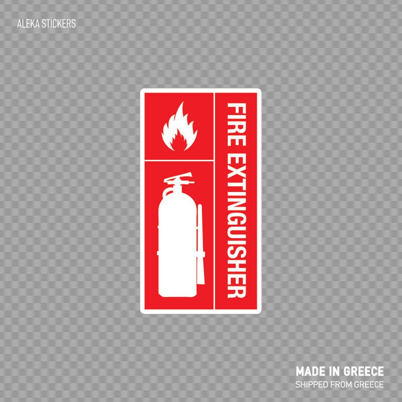 Decal Sticker Fire Extinguisher Sign Fire Protection District, Fire ...