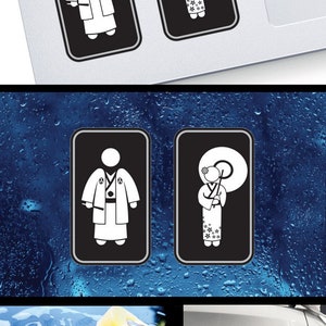Decal Sticker Wc Restrooms Sign Japan Man Woman Toilet Bathroom ...
