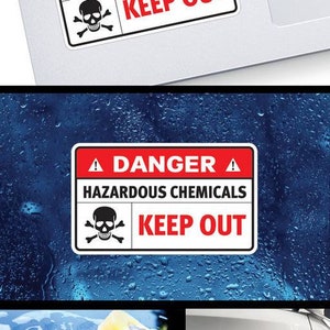 Decal Sticker Danger Hazardous Chemicals. Keep Out. Quality Signage ...