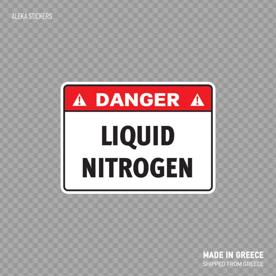 Decal Sticker Danger Liquid Nitrogen Chemical Sign Clear Guidance High ...