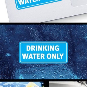 Decal Sticker Drinking Water Only Safety Sign Quality Signage Clear ...