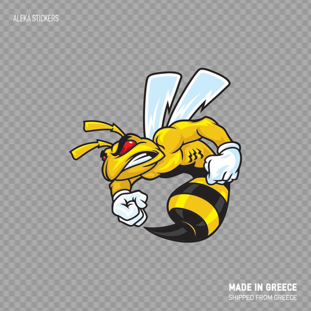 Decal Sticker Bee Hornet Wasp Attack Aggression Helmet Aggressive ...
