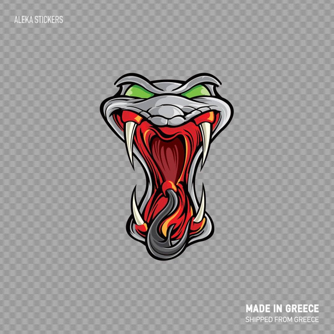 Decal Sticker Snake Head Bite Reptile Attack Poison Venomous Top ...