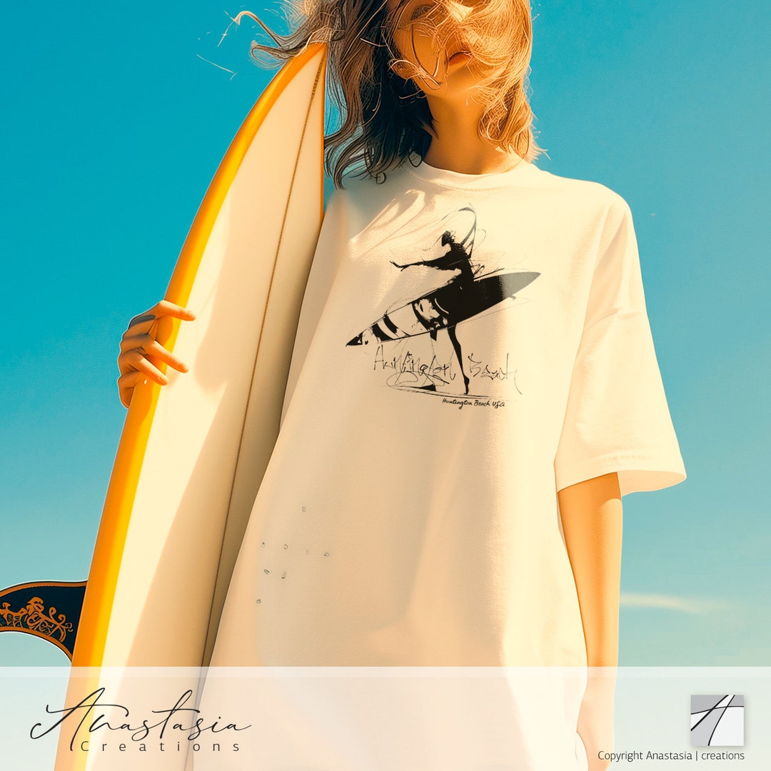 Surf Huntington Beach With Pride Png, Svg Digital File Surfer Gift ...