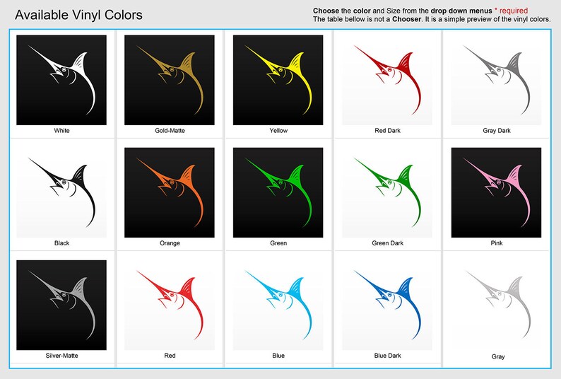 Decal Sticker Marlin Sailfish Fishing Boat Decoration Store - Etsy