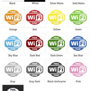 Free Wifi Zone Sticker - Bold Vinyl Decal for Cafes, Restaurants, and ...