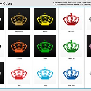 Decal Sticker Crown Design Royal Symbol Decorative Top Quality Vinyl ...