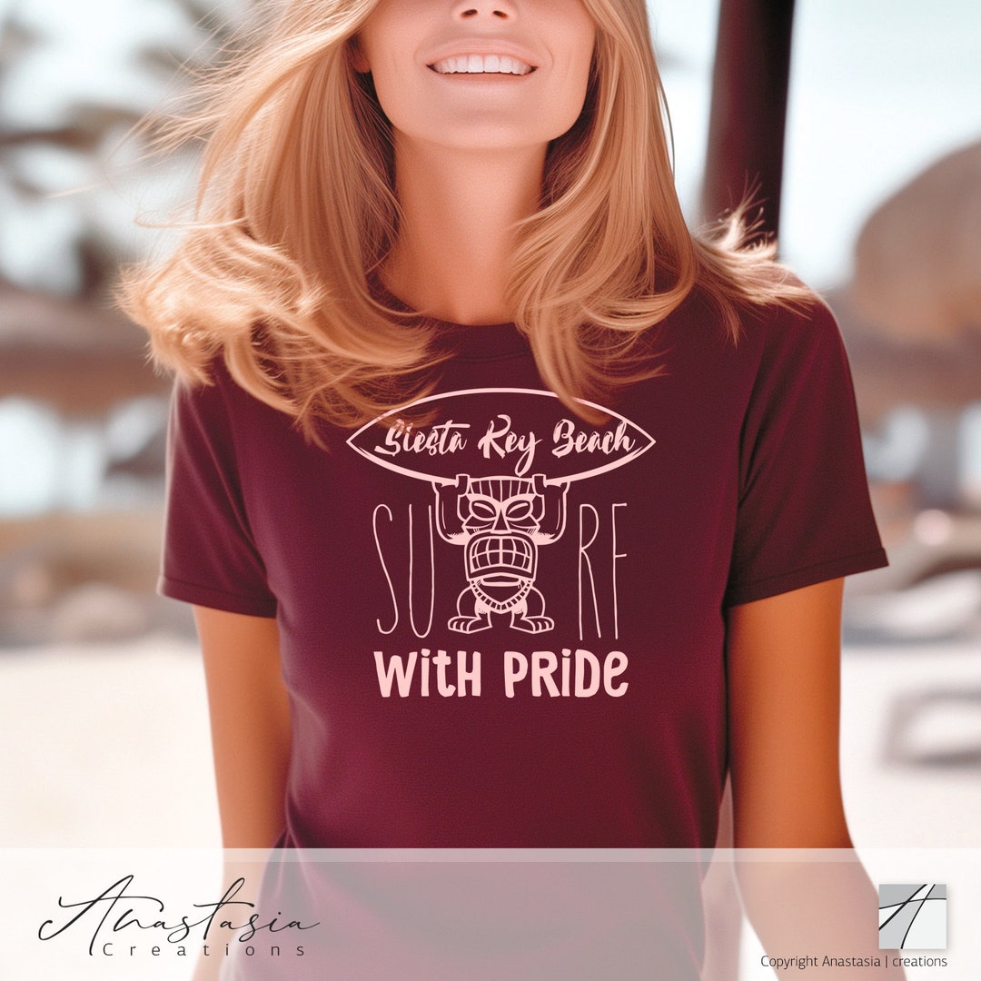 Surfing Siesta Key Beach With Pride Png, Svg Digital File Surf Digital ...