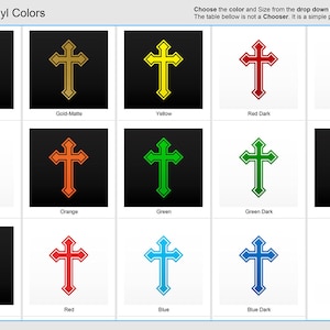 Decal Sticker Bold Gothic Cross | High-quality Vinyl Decal for ...