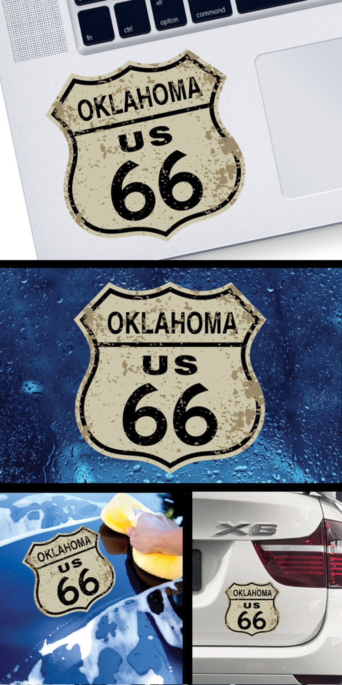 Decal Sticker Route 66 Us Oklahoma Engineer Mechanic Machine | Etsy