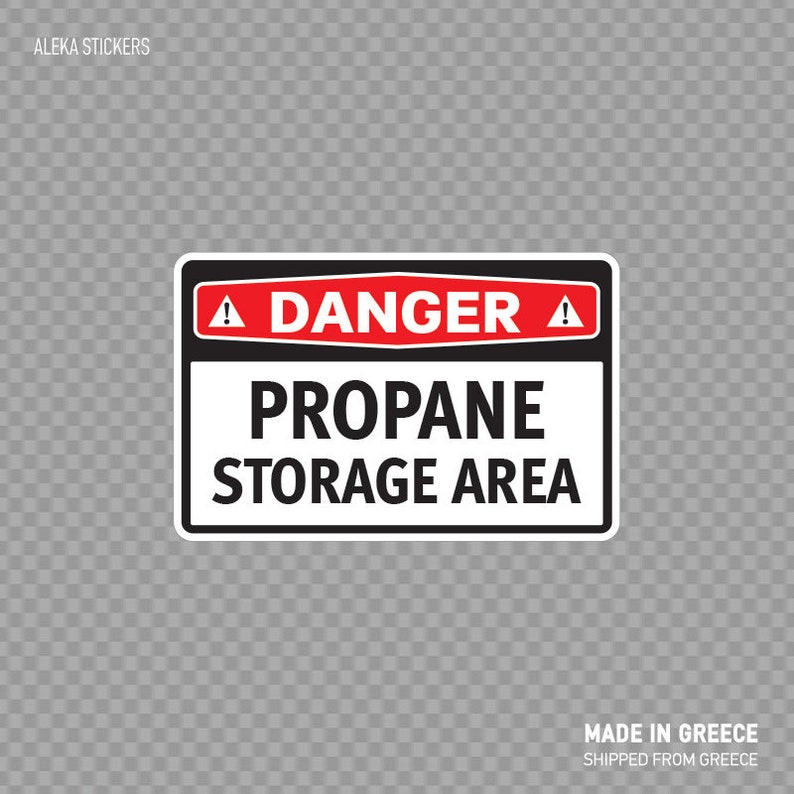 Decal Sticker Danger Propane Storage Area Safety Sign Waterproof ...