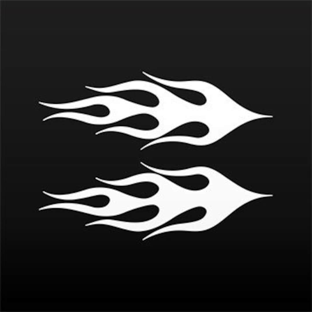 Decal Sticker Pair of Flames ATV Car Decoration Easy Rider Flamed Fire ...