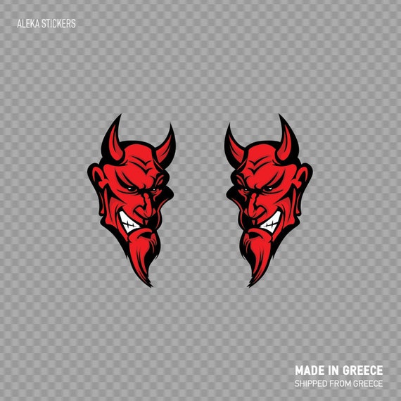 Decal Sticker Pair of Devil Evil Satan Hell Diabolic Malicious - Etsy