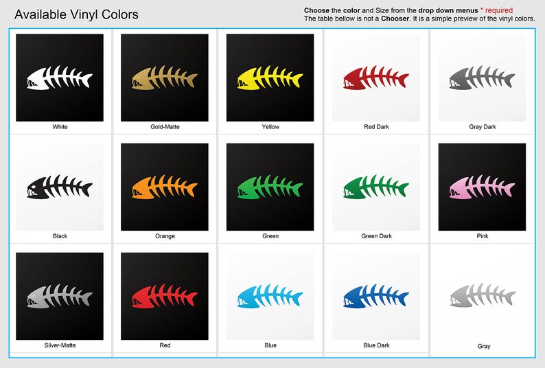 Decal Sticker Fishbone Boat Decoration Fishing Store Fly-fishing ...