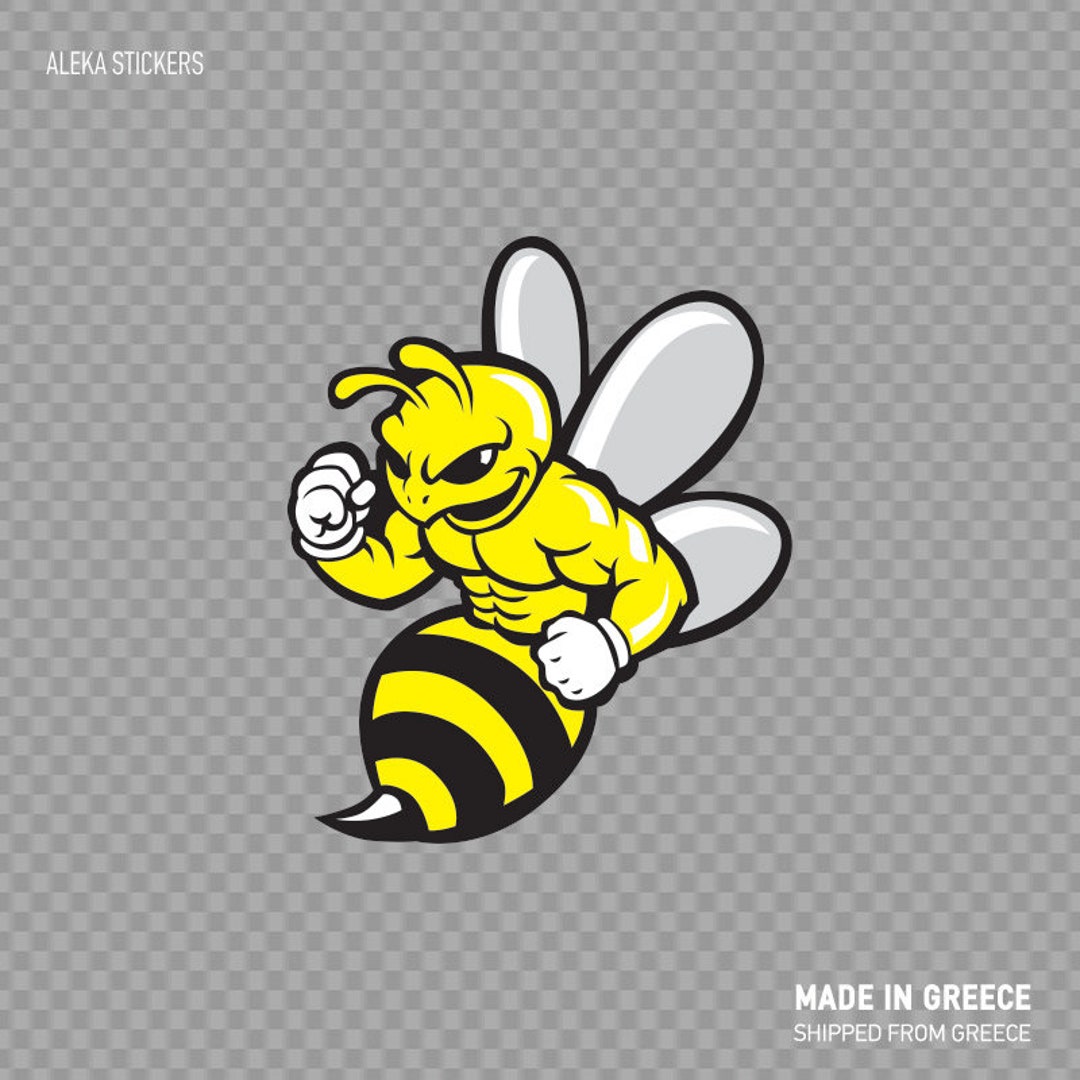 Decal Sticker Flying Bee Illustration Honey Top Quality XX752 - Etsy