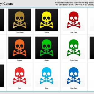 Decal Sticker Cross Bones Skull Waterproof and Weatherproof for Outdoor ...